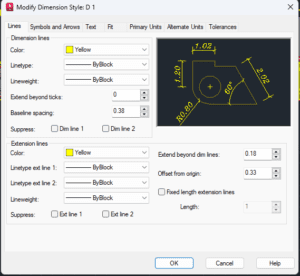 0 تا 100 تنظیمات اندازه گذاری در اتوکد {Dimension Style} ویدیو+تصویر